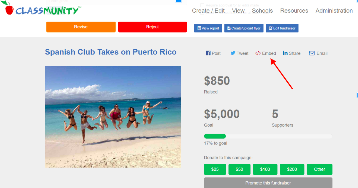 How to Embed a Campaign | Classmunity